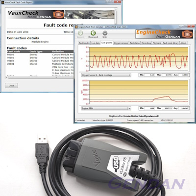 Vgate vLinker FS USB PC Interface with both EngineCheck and VauxCheck ...