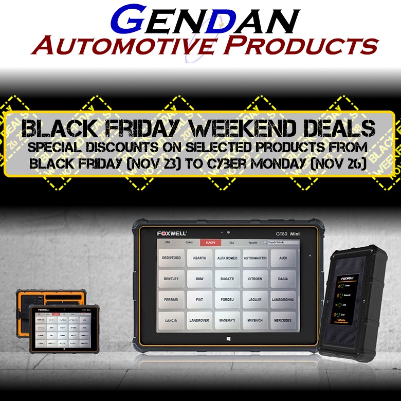 Gendan Automotive Products :: Black Friday Weekend Deals!
